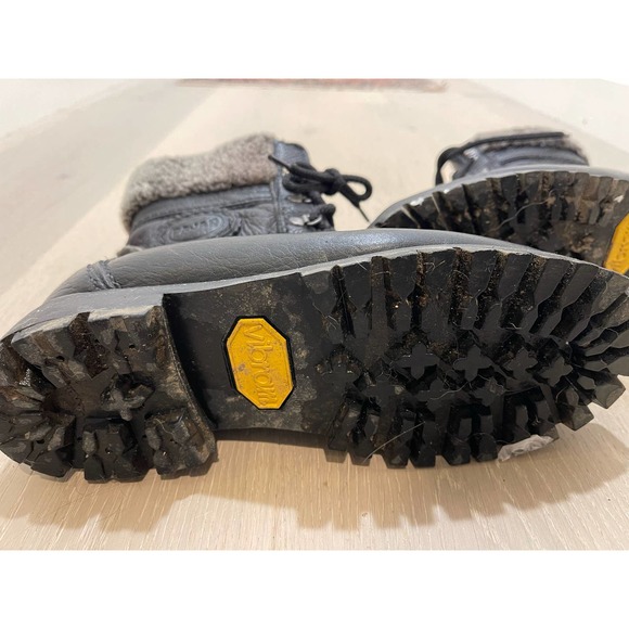 Pajar | Shoes | Pajar Vibrant Sole Black Leather Snow Winter Boots ...